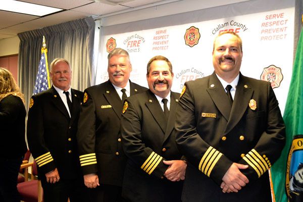 Fire chiefs now on duty: Three promoted in fire district ceremony ...