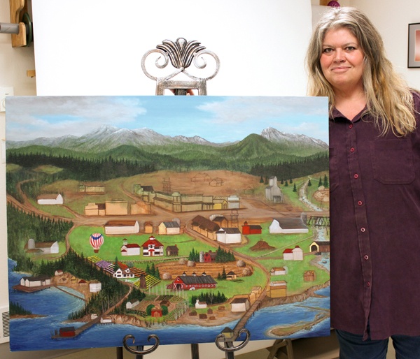 Sequim Centennial poster artist shows work | Sequim Gazette