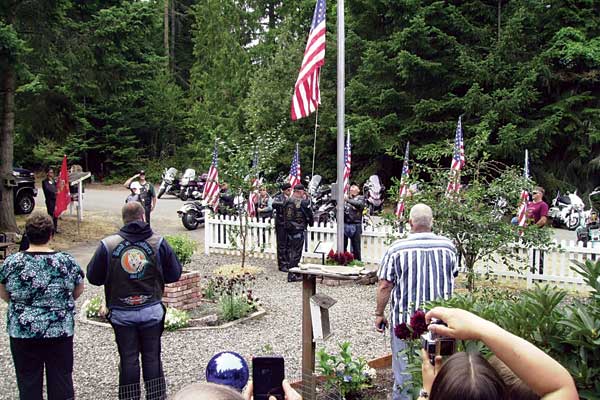 American Legion riders raise flag for Tyler | Sequim Gazette