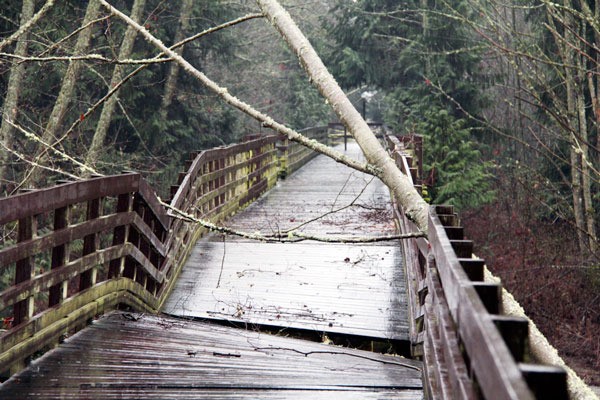 Storm damages Sequim park’s trestle | Sequim Gazette