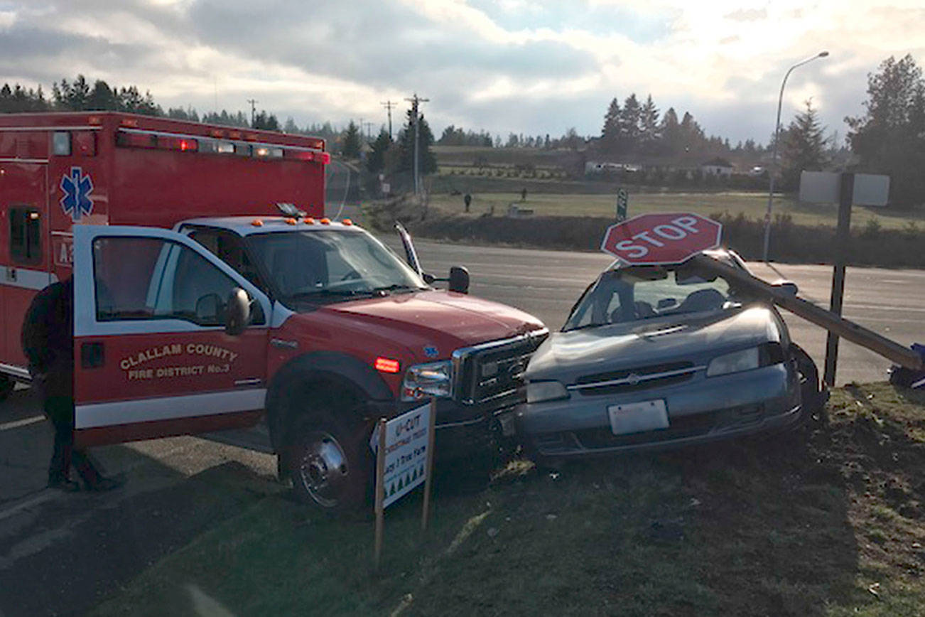 Fire District 3 unit struck, minor injuries reported | Sequim Gazette