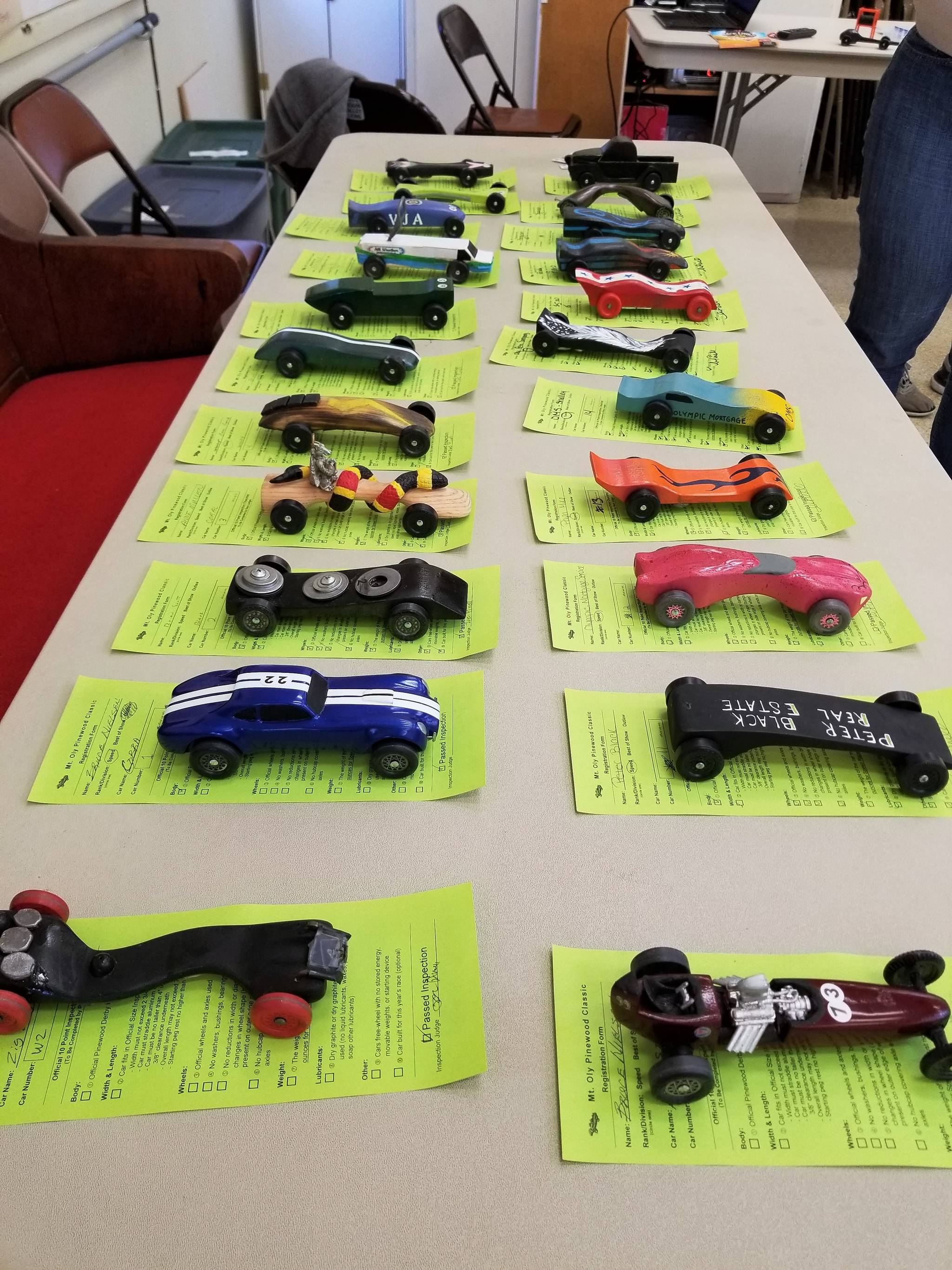 Adults take the wheel at first pinewood derby event | Sequim Gazette