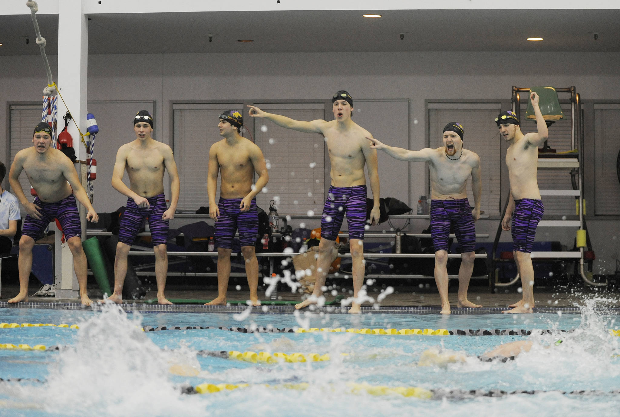 Boys swimming: Wolves splash to first win | Sequim Gazette