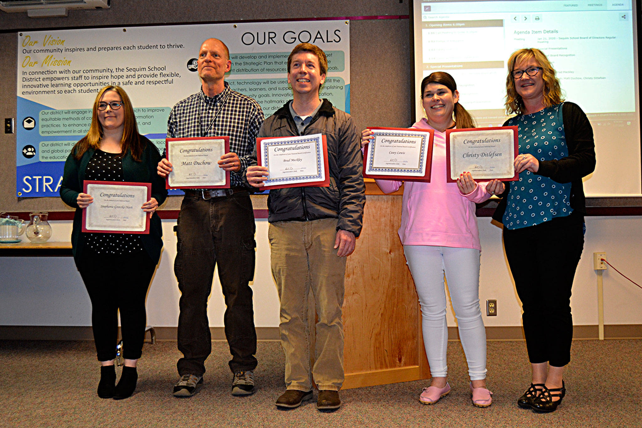 School board honors Sequim’s National Board Certified teachers | Sequim ...