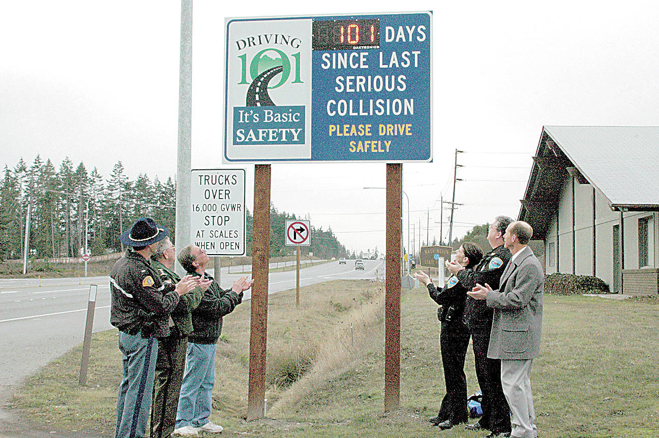 State Patrol takes down collision report sign | Sequim Gazette