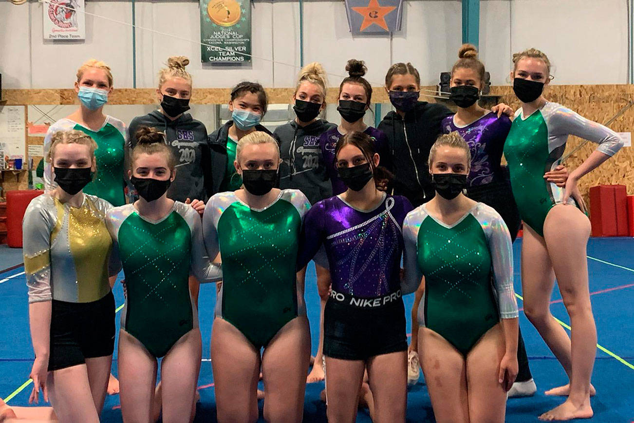 Gymnastics: Combined prep squad wins two of three meets | Sequim Gazette