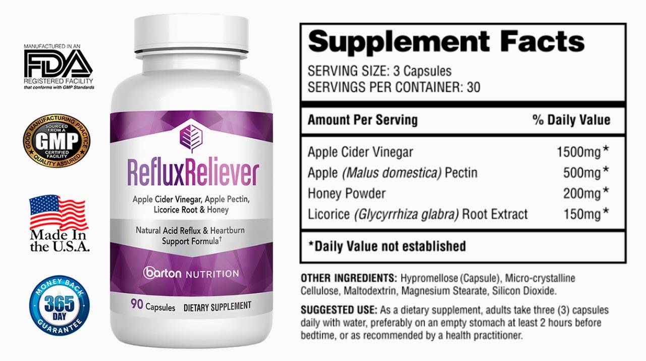 RefluxReliever Reviews (Barton Nutrition) Real Acid Reflux Reliever ...