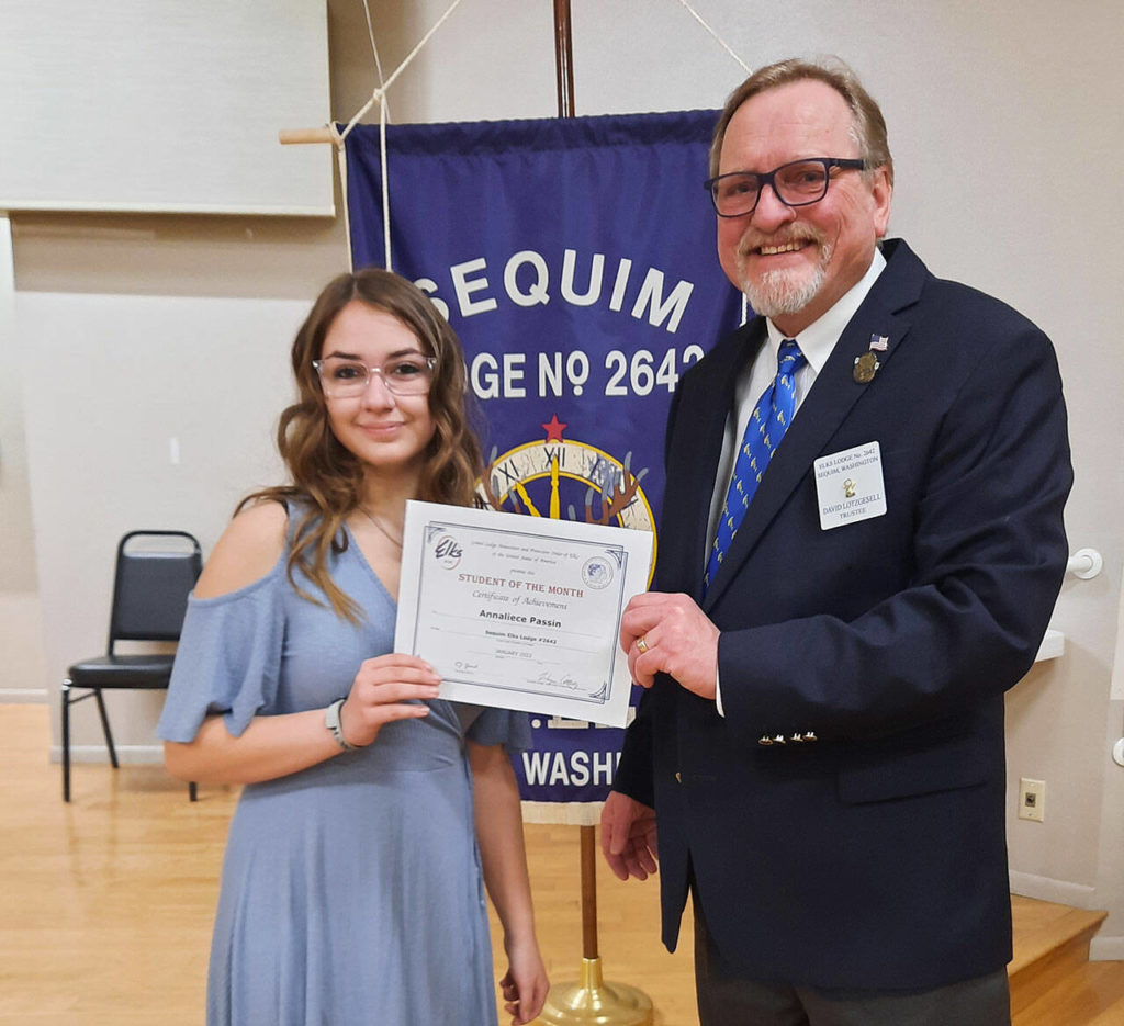 Milestone: Elks pick Possin for Student of the Month | Sequim Gazette