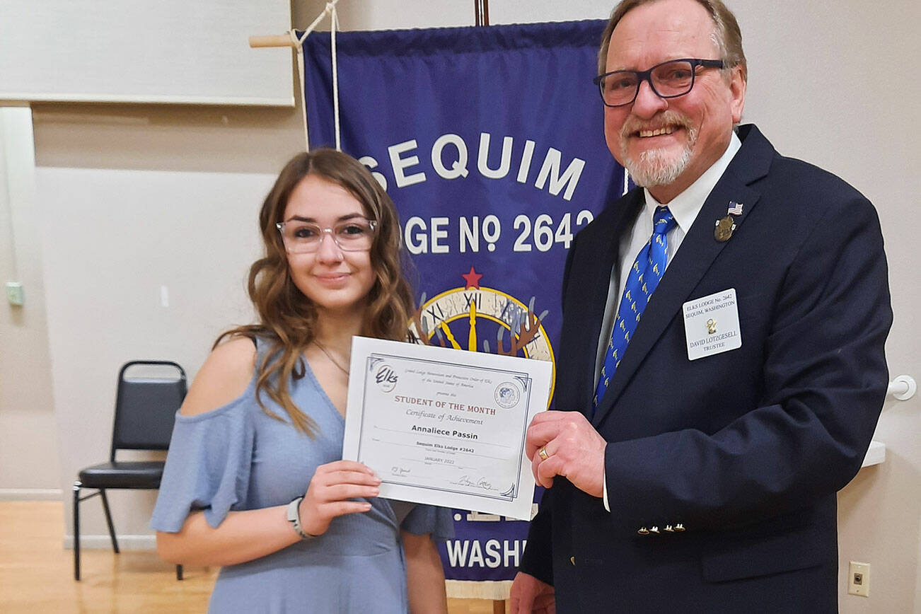 Milestone: Elks pick Possin for Student of the Month | Sequim Gazette