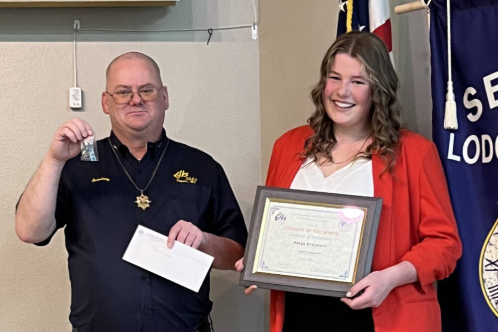 Milestone: Krzyworz named Sequim Elks’ March Student of the Month ...