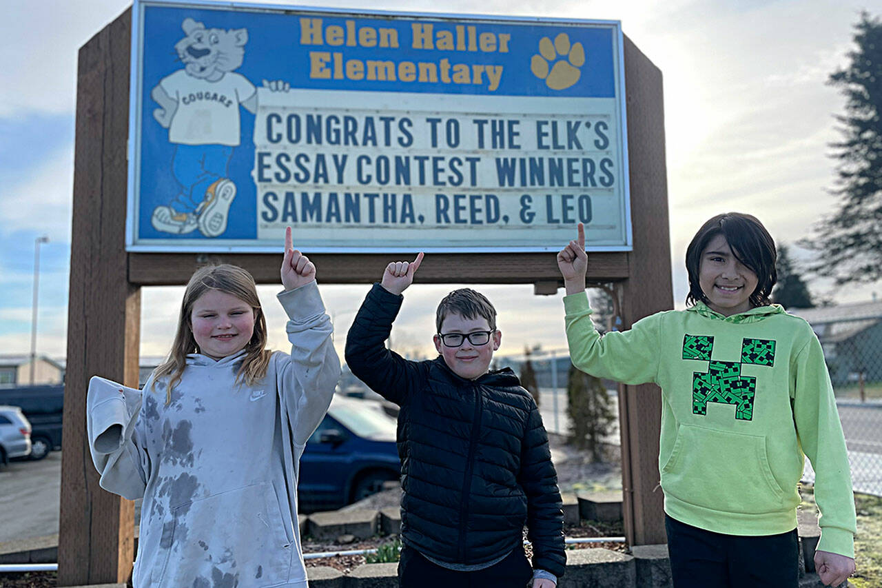 Milestone: Haller students named Elks essay winners | Sequim Gazette