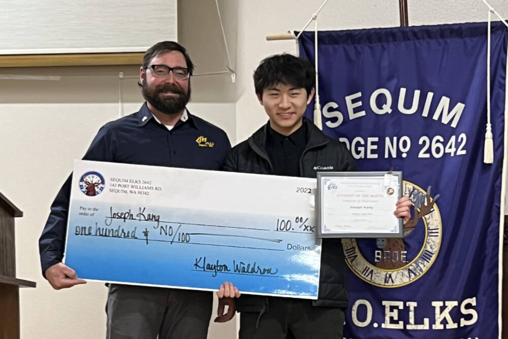 Milestone: Kang receives Sequim Elks Student of the Month honor ...