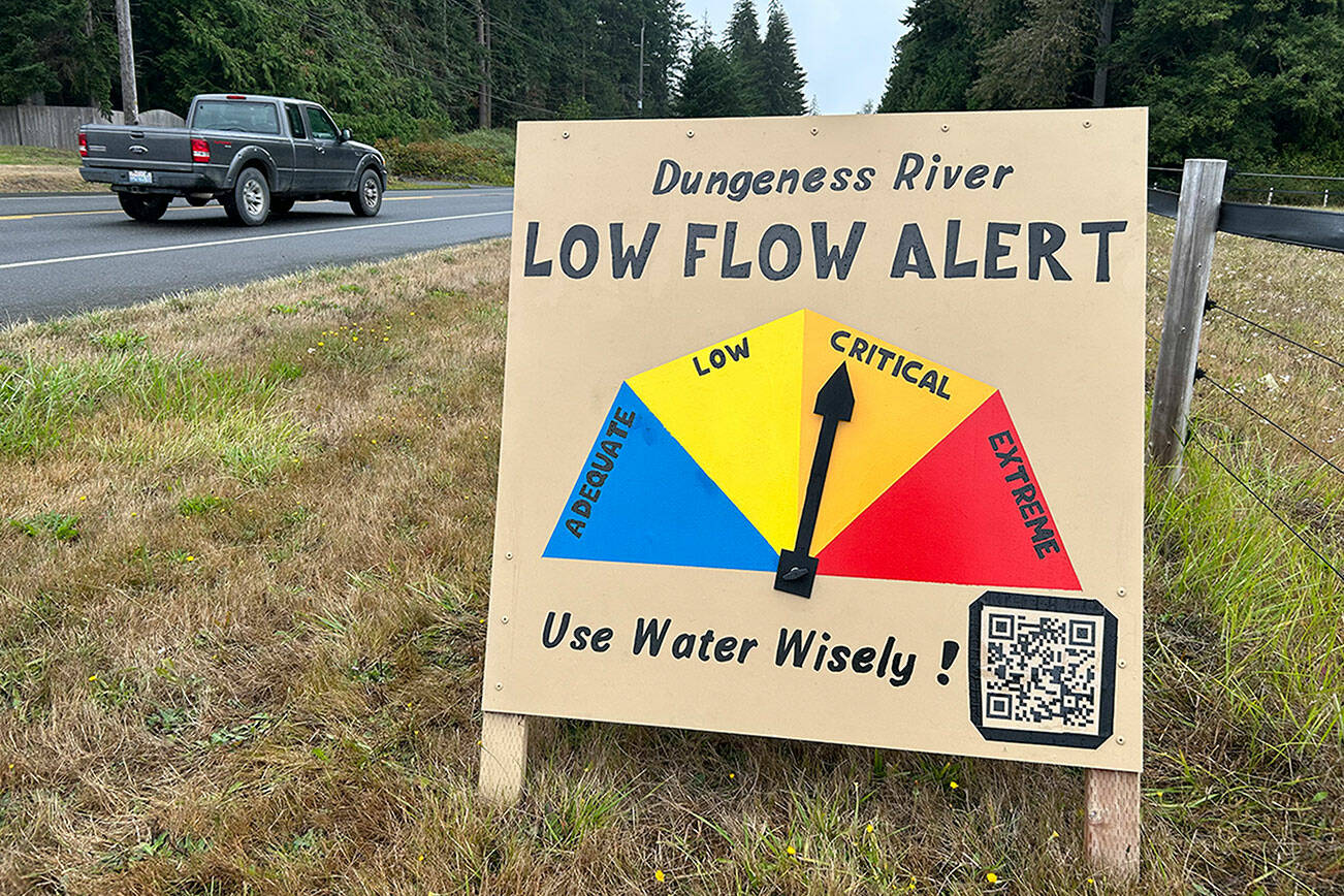 League installs drought warning sign for residents | Sequim Gazette
