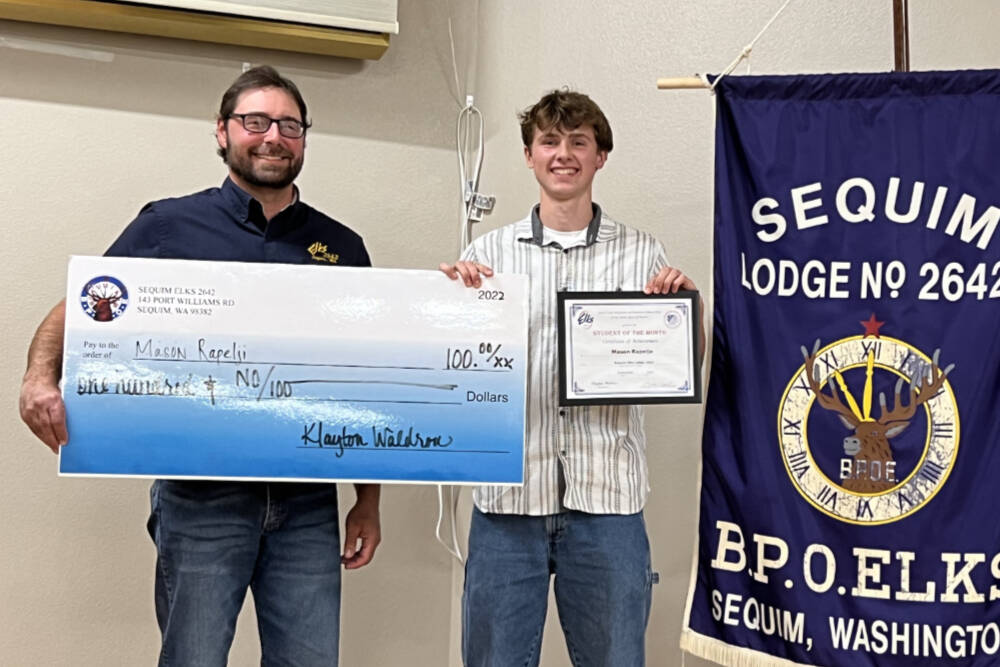 Milestone: Rapelje named Sequim Elks’ Student of Month | Sequim Gazette