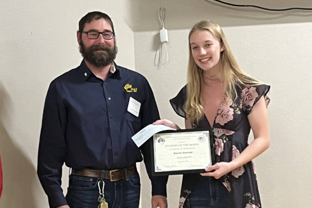 Milestone: Disinski receives Sequim Elks Student of the Month honor ...