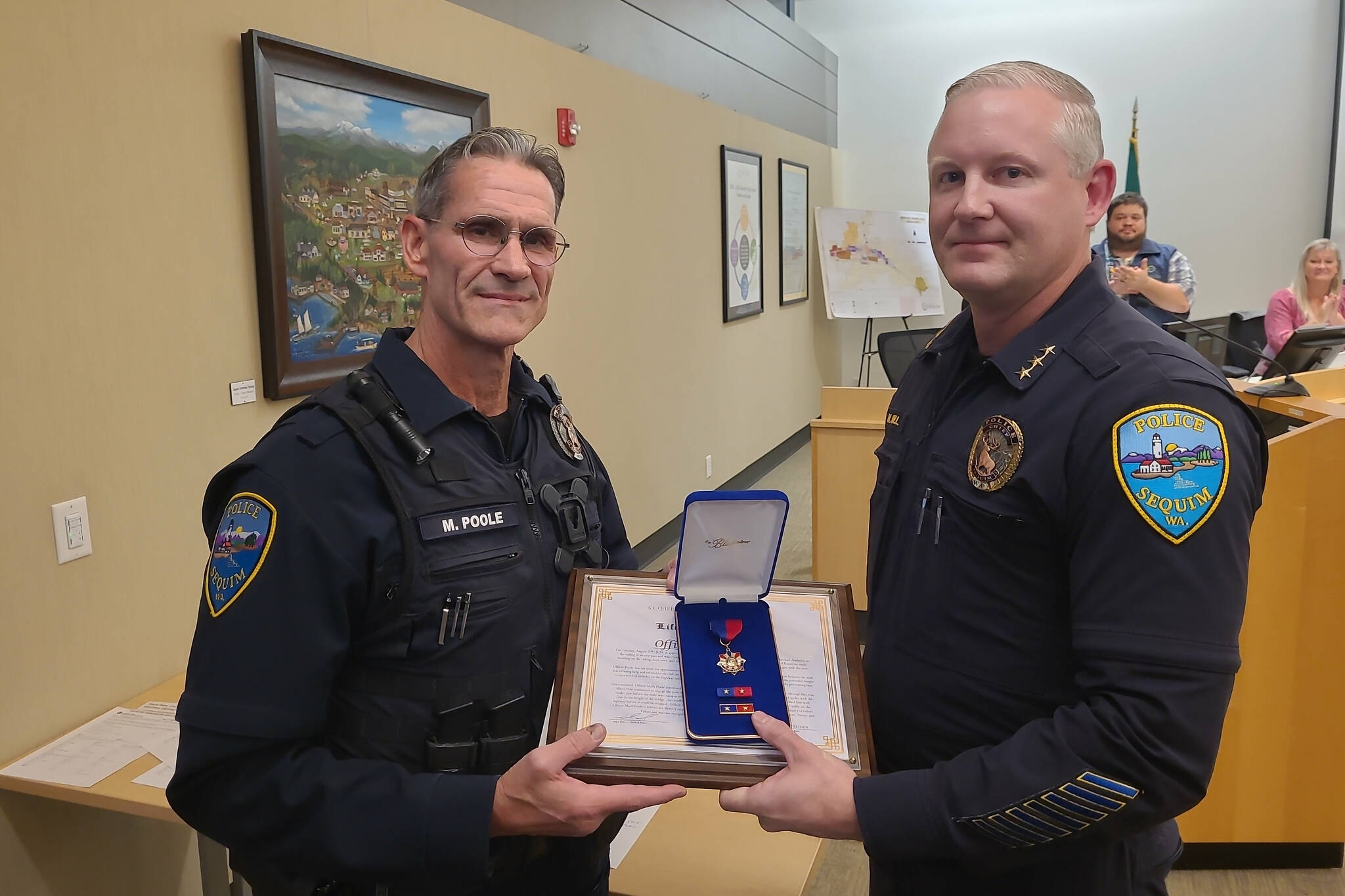 Sequim Police officer Poole receives Lifesaving Award | Sequim Gazette